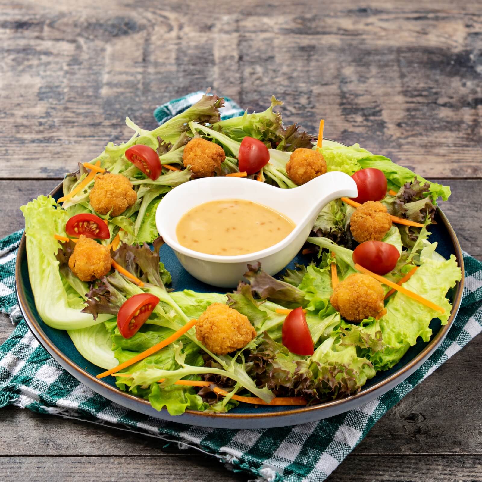 Ceasar Salad with Popcorn Chicken - EB Food